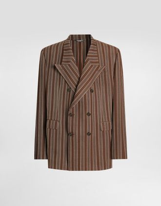 Dolce & Gabbana Double-breasted Jacket In Pinstripe - Mann Anz&uuml;ge Und Blazer Mehrfarbig 48