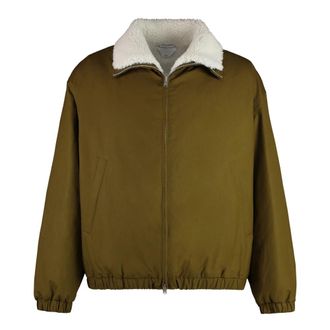 Bottega Veneta Zipper-Baumwolljacke - - Jackets - Herren - Gr&uuml;n - M