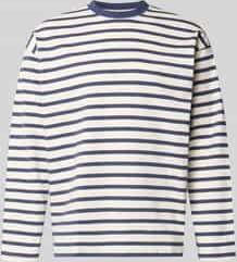 Jack & Jones Regular Fit Longsleeve aus reiner Baumwolle mit Streifenmuster