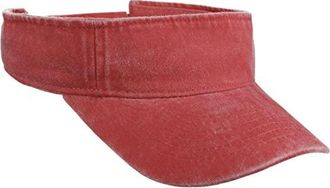 LIPODO Visière Washed Cotton Femme/Homme - avec Été Printemps-été - Taille Unique Rouge