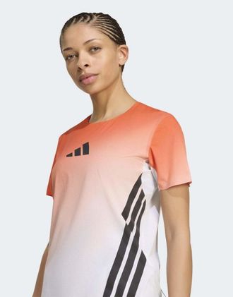 adidas Terrex Xperior Pro - T-shirt - Blanc et orange semi-impact