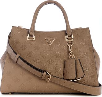 Guess Handtasche Umh&auml;ngetasche Cresidia II Society Satchel Dark Taupe