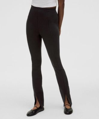 lululemon Pantalon &eacute;lastique taille haute en maille extensible Standard pour Femmes - Taille 2XS