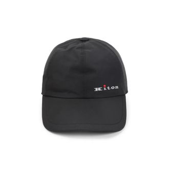 Kiton Caps & M&uuml;tzen - Black Polyester Baseball Cap With Embroidered Logo - Gr. L - in Schwarz - f&uuml;r Damen