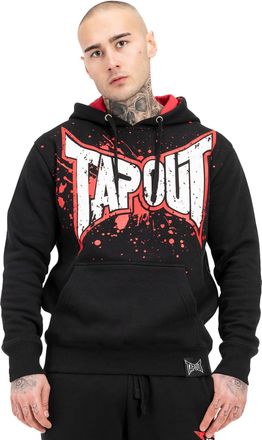 Tapout Herren Kapuzensweatshirt Normale Passform Splashing Hoodie Black/Red/Ecru 3XL
