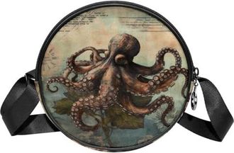 Generic Petit sac &agrave; bandouli&egrave;re Circle pour femme, petit sac &agrave; bandouli&egrave;re avec fermeture &eacute;clair, bretelles r&eacute;glables, sac &agrave; main rond d&eacute;contract&eacute; pour femmes