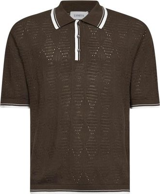 Laneus Homme, Tops, Brun, Taille: M Polo Maille
