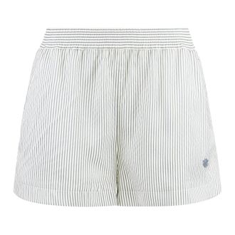 Stella McCartney Gestreifte Shorts mit Gummizug - - Shorts - Damen - Wei&szlig; - M