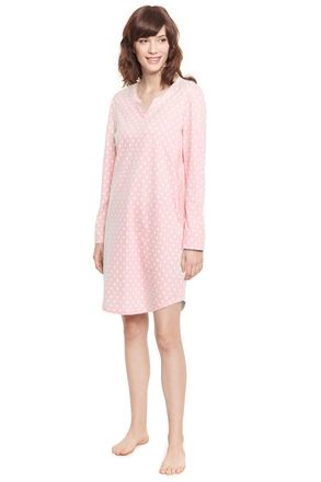 R&ouml;sch Damen Nachthemd Baumwolle Langarm Punkte auf Streifen 1884147 c11798, 48