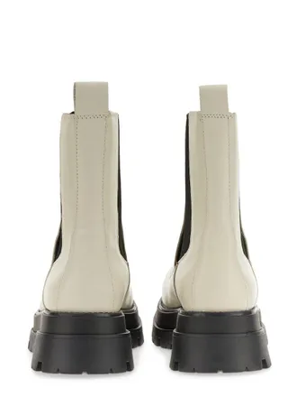 Ash Leather Boot - White