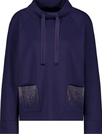 Monari Sweatshirt Mit weichem Material, funkelnden Strasssteinen