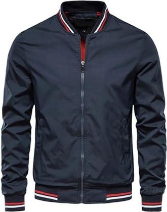 Generic Veste De Printemps Noire Pour Hommes, Vêtements Dextérieur À La Mode, Manteaux De Moto, Coupe-Vent De Course, Haut De Grande Taille