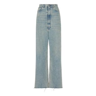 Maison Margiela Femme, Jeans, Bleu, Taille: W26 Wide Leg Jeans