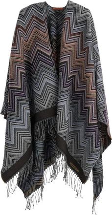 Missoni Zickzack-Fransen-Cape - - Jackets - Damen - Mehrfarbig - ONE SIZE