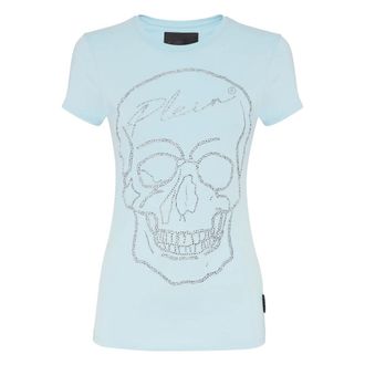 Philipp Plein T-shirt Pure mit Kristallen - - Tops - Damen - Blau - L