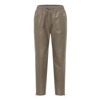 Carlo Colucci Lederhose - - Trousers - Damen - Braun - L