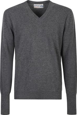 Ballantyne Homme, Pulls, Gris, Taille: M Pull ras du cou uni