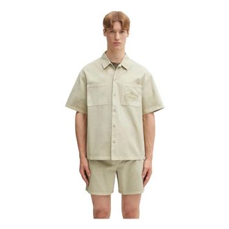 Represent Represent - Surchemise courte en coton &agrave; manches courtes - Homme - Vestes - Beige - Taille: XL