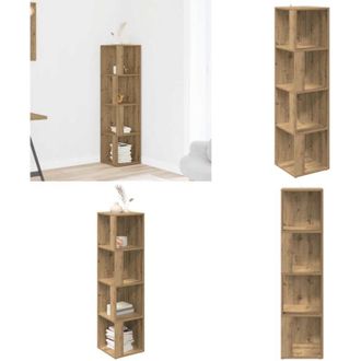 vidaXL Eckregal Artisan-Eiche 33x33x132 cm Holzwerkstoff - Vidaxl