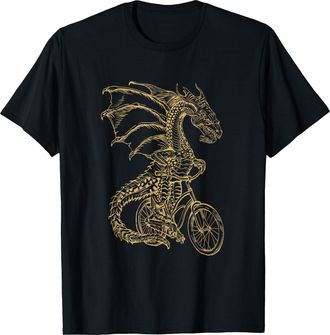 Seembo Dragon Cycling Fahrrad Radfahrer Biker Biking Lustiges Fahrrad T-Shirt