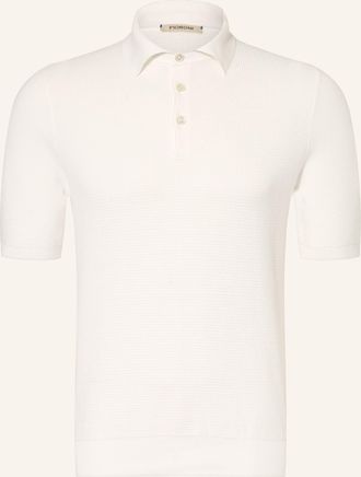 Fioroni Cashmere Fioroni Strick-Poloshirt weiss