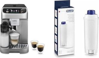DeLonghi Magnifica Plus ECAM322.70.SB Kaffeevollautomat mit LatteCrema-Milchsystem + Original Wasserfilter DLSC002