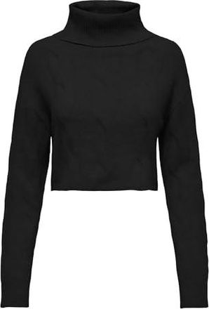 Only ONLRIO Life LS Cable Rollneck KNT Pull-Over, Black, L Femme