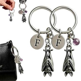 Generic Porte-cl&eacute;s &eacute;motionnel en forme de chauve-souris en m&eacute;tal avec carte de motivation - Cadeau r&eacute;confortant pour sac &agrave; dos, cl&eacute;s de voiture et sacs &agrave; main