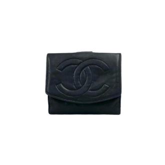 Chanel Portefeuille bi-pli Pre-owned - Femme - Pre-owned - Noir - Taille: ONE Size