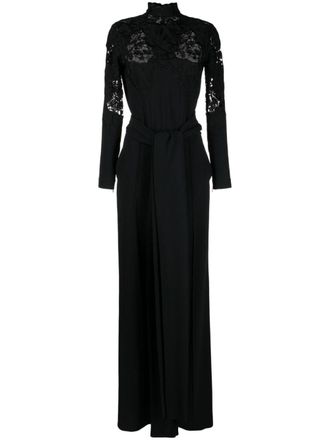 Elie Saab combinaison &agrave; col montant - Noir