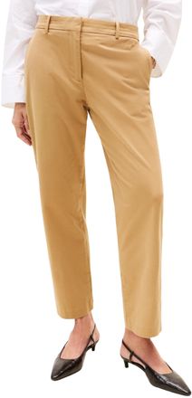 Tommy Hilfiger Damen Chino Hose Stretch Straight Slim Fit, Beige (Safari Canvas), 38