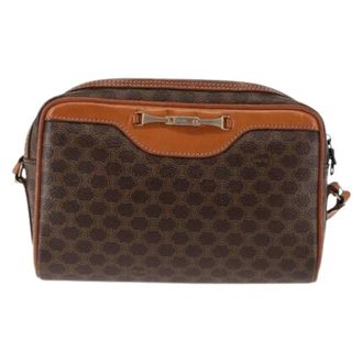 Celine Sac bandouli&egrave;re en toile Pre-owned - Femme - Pre-owned - Brun - Taille: ONE Size