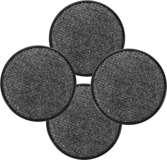PartyKindom 4 Stück Möbeluntersetzer Rund rutschfeste Verschleißfeste Fußmatten Bodenschutz für Teppiche und Hartböden Stoßdämpfend Einfach zu Montieren für Möbel