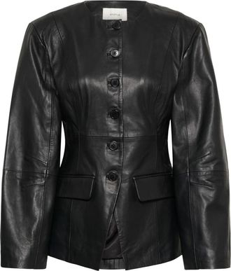 Gestuz Lederjacke - - Jackets - Damen - Schwarzk - XS