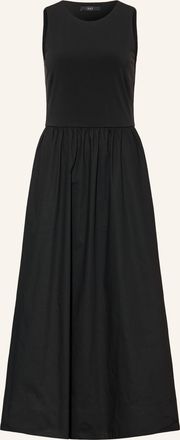 Oui Kleid Im Materialmix schwarz