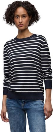 Street One Gestreifter Pullover deep Blue 46