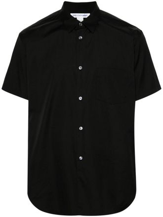 Comme Des Gar&ccedil;ons chemise en coton &agrave; col pointu - Noir