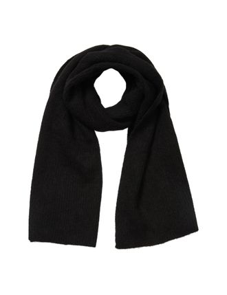 Selected Slfmaline Lano Knit Noos Scarf, Black 1, Einheitsgröße