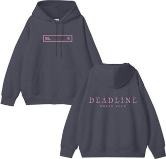 Generic Sweat &agrave; Capuche en Coton Deadline 2025 World Tour Graphic Support High Street Sport Sweatshirts(B-Gray,XL)