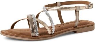 Tamaris Sandales Plates pour Femme 1-28139-44 Champagne Comb, 38 EU, Champagne Comb, 38 EU