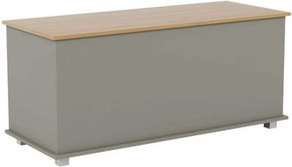 Home Discount Home Discount - Leon Stauraum Ottoman Sitzbank Bettdecke Kiste Flur Schlafzimmer Truhe, Grau-Eiche