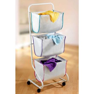 WENKO Wäschesammler Wäschesack Wäschebox Wäsche Box 3 Wäschekörben Escala