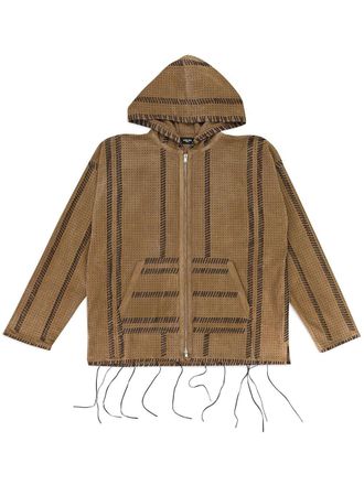 Amiri veste à design perforé - Marron