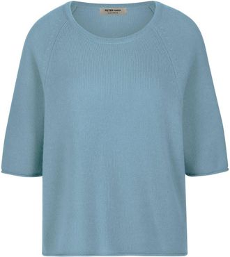 Peter Hahn Rundhals-Pullover Raglan-Halb&shy;arm Peter Hahn gr&uuml;n