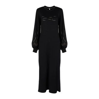 Liu Jo Figurbetontes Maxikleid - - Dresses - Damen - Schwarzk - 2XS