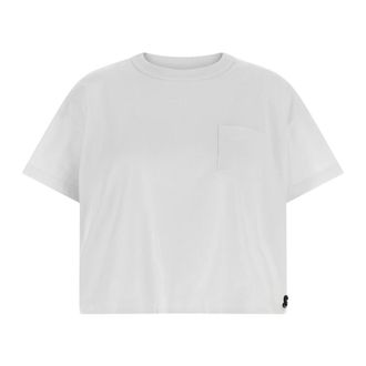 sacai s Baumwoll-Jersey-T-Shirt - - Tops - Damen - Wei&szlig; - M