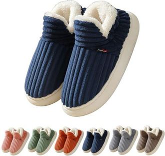 Generic Pantoufles pour femme avec nuages - Chaussons dhiver confortables et tendance - Chaudes et décontractées - Chaussures confortables pour la maison, ble