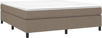 vidaXL Cadre de lit sans matelas taupe 180x200 cm tissu Vidaxl