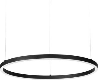 Ideal Lux Oracle Schlanke DALI-dimmbare runde 70 cm integrierte LED-Pendel-Deckenleuchte Schwarz, 3000 k - Ideal Lux