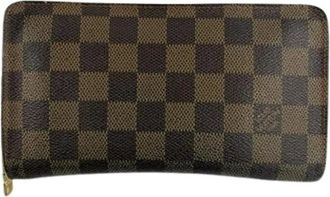 Louis Vuitton unisex, Pre-owned, Brun, Taille: ONE Size Portefeuille en Toile Damier Pre-owned